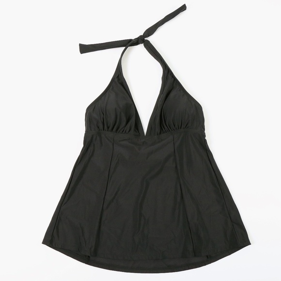 Talbots | Swim | Nwt Talbots Miraclesuit Solid Black Halter Tankini ...
